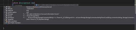 C Azure Storage Blobs No Valid Combination Of Account Information Found Stack Overflow