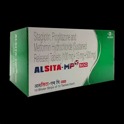 Sitagliptin Pioglitazone Metformin Hydrochloride Tablets 50 Mg 500 Mg