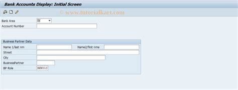 F K SAP Tcode Display Account