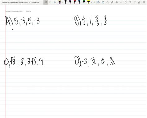 Solved Arithmetic Or Geometric The First Four Terms Of A Sequence Are