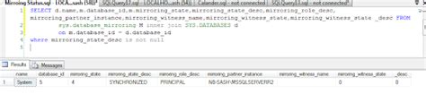Sql Server Knowledge Sharing Blog Finding Current Database Mirroring State In SQL SERVER