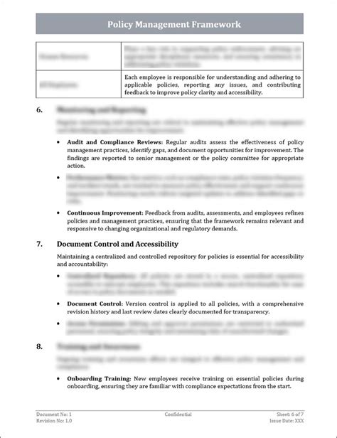 Policy Management Framework Template Itsm Docs Itsm Documents And Templates