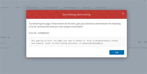 Apex Error Cannot Read Property Style Of Null Salesforce Stack