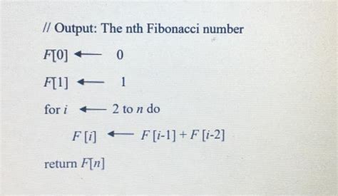 Solved The Following Algorithm Finds The Fibonacci Number Chegg