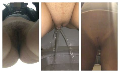 Сборник девушка писает крупным планом в общественных туалетах бритой и