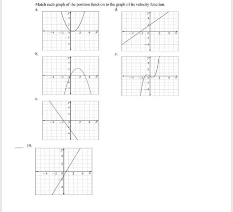 solved match each graph of the position function to the