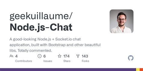Github Geekuillaumenodejs Chat A Good Looking Nodejs