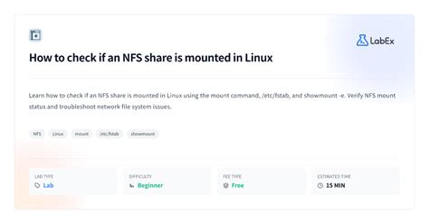 How To Check If An Nfs Share Is Mounted In Linux Labex