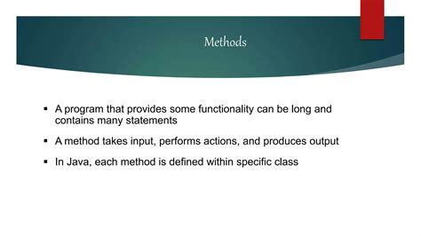 Method Of Java Ppt