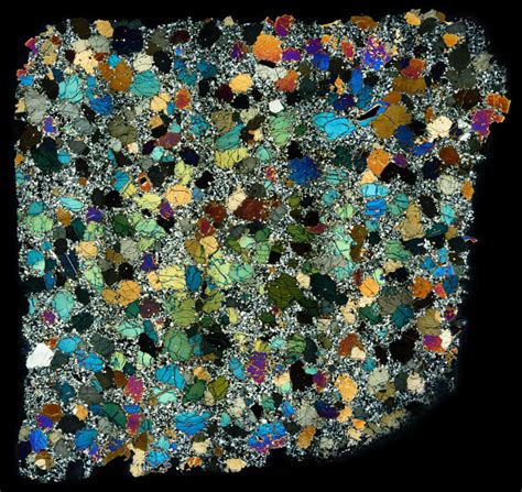 Nwa 4587 Meteorite Thin Section Solar Anamnesis