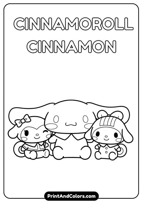 Free Cinnamoroll Coloring Pages Cute Printable Designs