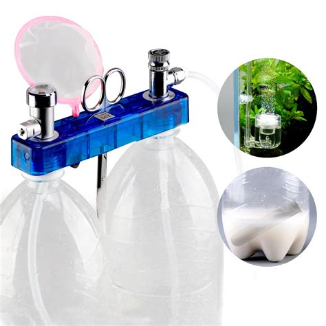 Co2 Kit For Aquarium Diy System And Diffuser 2 In 1 Design G500 Blue