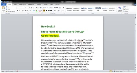 Selecting Text In MS Word GeeksforGeeks Selecting Text In MS Word GeeksforGeeks
