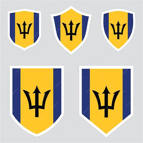 El Marco Del Escudo De Barbados Vector Premium