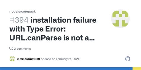 Installation Failure With Type Error CanParse Is Not A Function Issue Nodejs