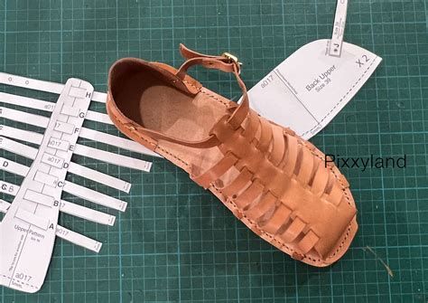 Unisex Straps Leather Sandals Shoemaking Pattern Etsy