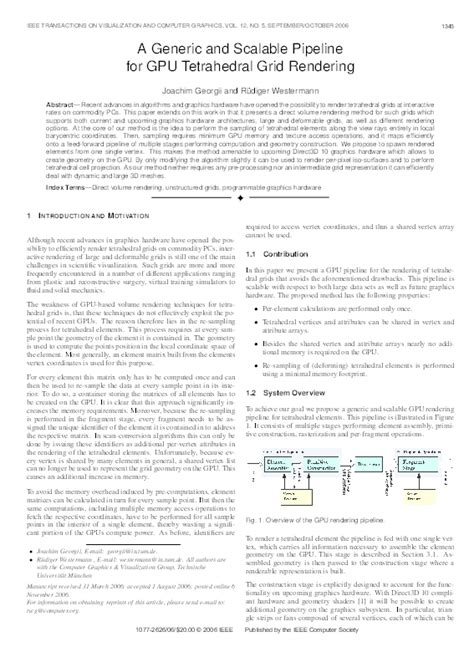 Pdf A Generic And Scalable Pipeline For Gpu Tetrahedral Grid Rendering