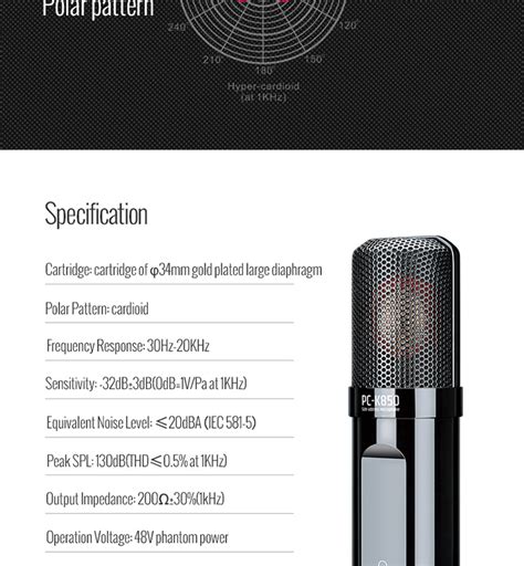 PC-K850 Professional Recording Microphone - Guangdong Takstar ...