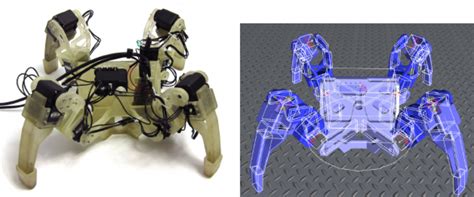 The Quadratot Robot Platform On Which Gaits Were Evolved Left The