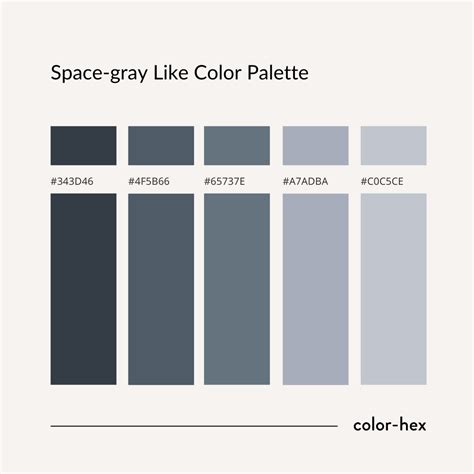 Cool Greys Color Palette 30 Handpicked Swatches For Procreate Not