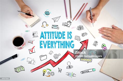 태도 모든 것 비즈니스 개념 이다입니다 흰색 사무실 테이블에 회의 개념에 대한 스톡 사진 및 기타 이미지 개념 개선 격려 Istock