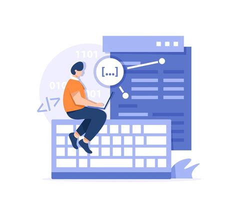 Programmer Write Code Young Guy Develops Program Or Application