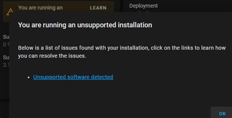 You Are Running An Unsupported Installation What Does It Mean Configuration Home