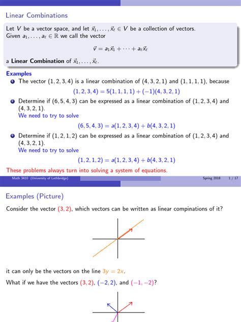12 Vectorspace Generatorshandout Pdf Linear Subspace Vector Space