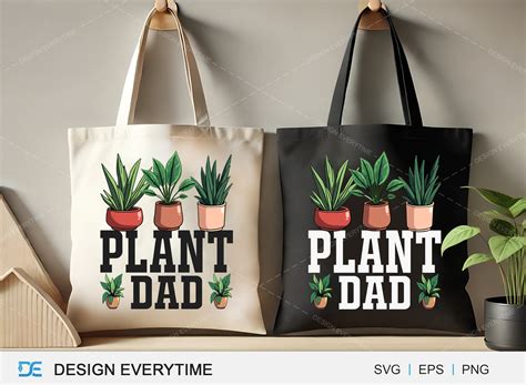 Plant Dad Tote Bag Design Graphic By Designeverytime · Creative Fabrica