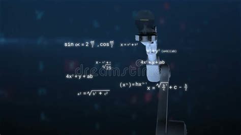 Animation Of Scientific Data Processing Over Robot S Arm Stock Video