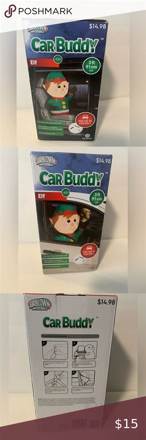 Elf Car Buddy Airblown Inflatable 3 Ft Energy Efficient Led Christmas New Energy Efficient Led