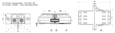 LC To LC Singlemode Duplex SC Type With Flange Plastic Fiber Adapter HOLIGHT