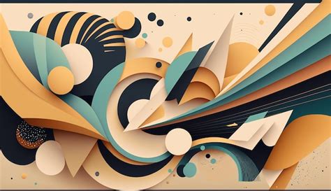 Premium Ai Image Modern Geometric Background With Abstract Shape Generative Ai
