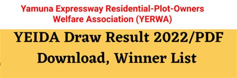 Yeida Plot Scheme 2023 Result|Yeida Official Website