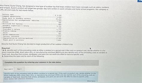 Solved Your friend, Suzie Chang, has designed a new type of | Chegg.com