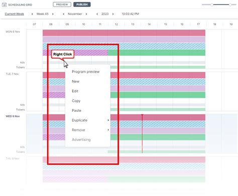 Using The Scheduling Grid