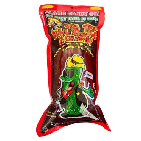 Paquete De 4 Pepinillos De Eneldo Alamo Candy Big Tex En Chamoy Tres