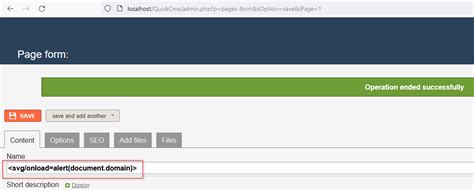 Github Sromanhucve 2023 43345 Quick Cms Stored Xss Pages Content