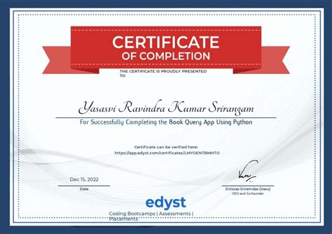 Ravindra Srirangam On Linkedin Certification Python Edyst