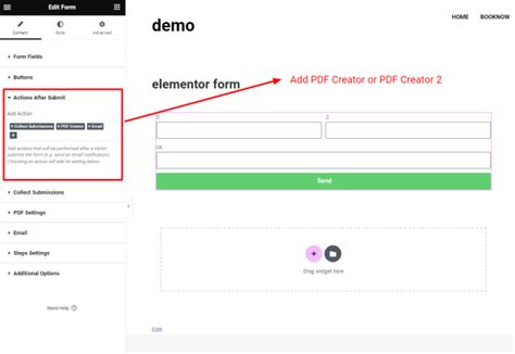 Setup PDF For Elementor Forms PDF Creator WordPress Plugin