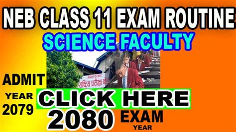 Neb Class 11 Exam Routine Science Notice Update 2080 Year 2079 Students