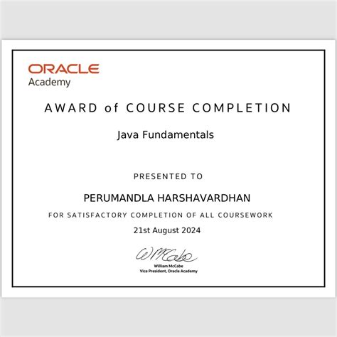 Perumandla Harsha Vardhan On Linkedin I Completed The Java