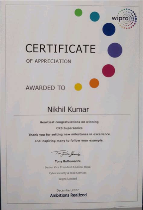Nikhil K On Linkedin Cybersupersonic Cybersecurity Presales Appreciation