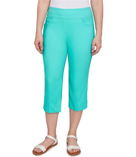 Ruby Rd Stretch Straight Leg Pull On Capri Pants Dillards