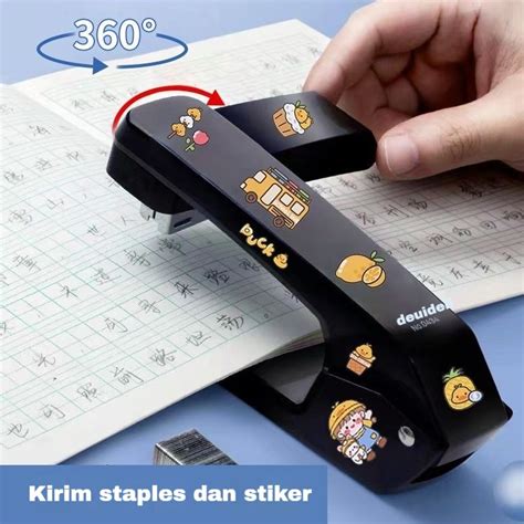 Jual Stapler Stapler Dapat Berputar Stapler 360 Derajat Siswa Tahan Lama Stapler Multifungsi