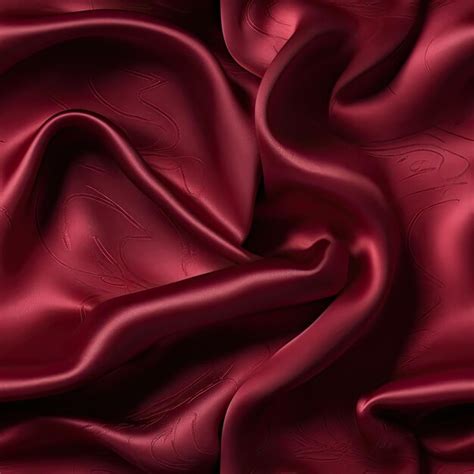 Premium Ai Image Macro Shot Of A Maroon Silk Texture With A Rich Pattern