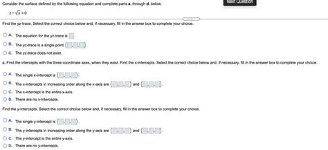 solved next question consider the surface defined by the