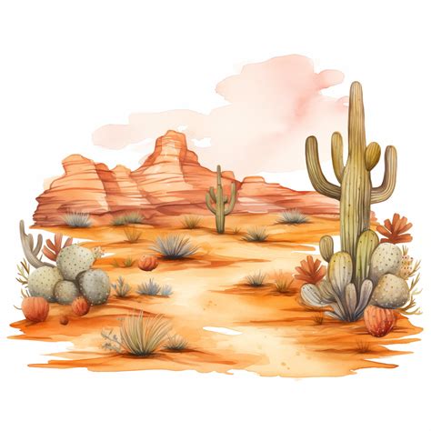 Desert Landscape Clipart Texas Desert Images 10 Watercolor Clip Art