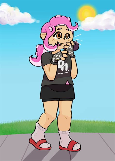 Drew An Octo Talking With Her Friend On The Phone R Splatoon