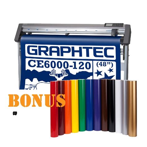 Buy Graphtec 48 Inches Ce6000 Vinyl Cutter Plotter Plus 12 Roll 24in X 5yd Vinyl Pack Online At
